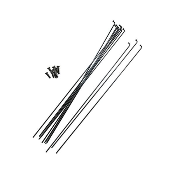 カラー：ブラックタイプ：ステンレス単位：1セット(36本入)セット内容/付属品：スポーク×36本 付属品：#14ニップル(真鍮・黒)×36個