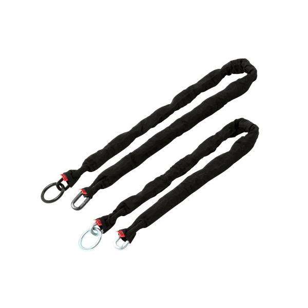 メーカー品番：DKL512-BKカラー：ブラック商品サイズ：シャックルロック：W8.3×L(D)4×H13cm チェーン銀：150cm×φ9.5mm チェーン黒：120cm×φ9.5mm単位：1個セット内容/付属品：シャックルロック×1・チ...