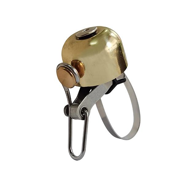 カラー：ブロンズ商品サイズ：高さ22mm×φ30 取り付けバンド大小各1本 大：長さ約121mm(30〜36mmのハンドル用) 小：長さ約92mm(22〜26mmのハンドル用)単位：1個セット内容/付属品：ベル本体×1個、 固定ベルト×2本...