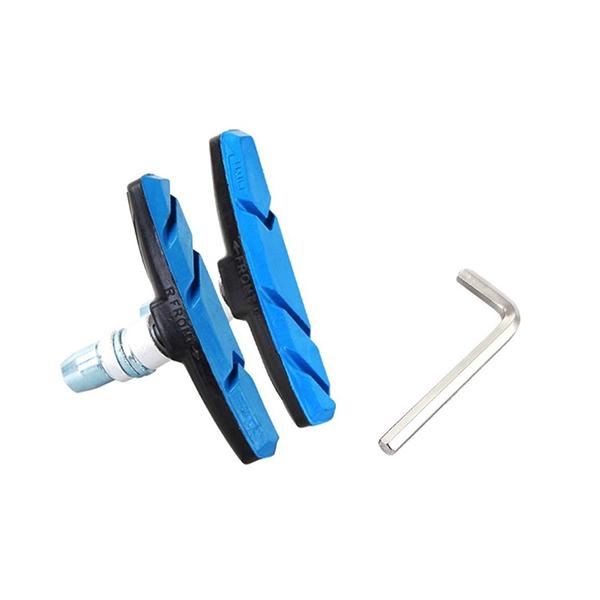 適合車種：MTB、クロスバイクなどカラー：ブルー商品サイズ：7.0*3.7*1.5 cm単位：1ペアセット内容/付属品：ブレーキシュー*1ペア 六角レンチ*1