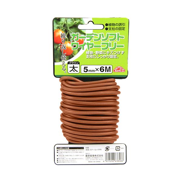 カラー：ブラウン商品サイズ：太さ：5.0mm・太 長さ：6m単位：1個
