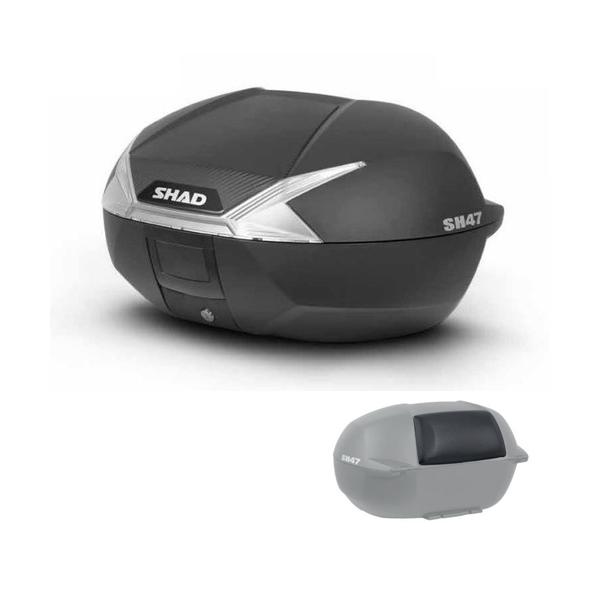 カラー：ブラック/カーボン商品サイズ：本体サイズ：H312mm×W575mm×D420mm単位：1セットセット内容/付属品：トップケース品番：26591728 バックレスト品番：26591766 専用取付ベースプレート×1、取付用金具セット...