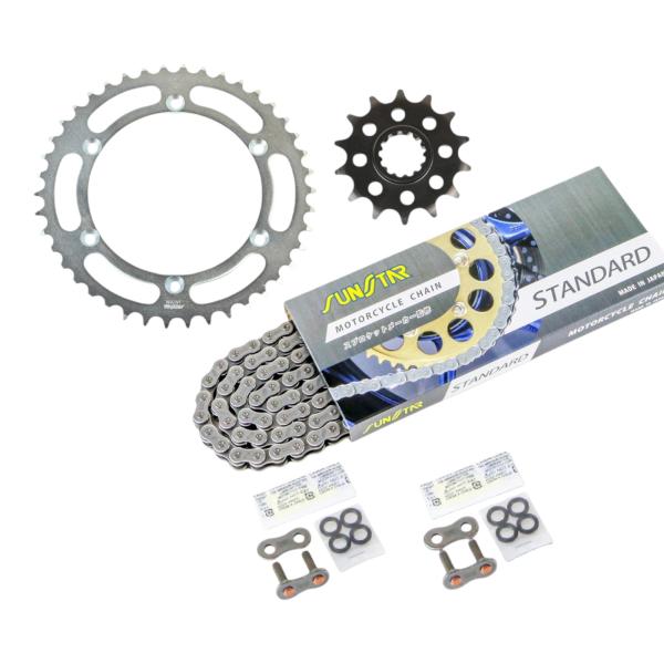 メーカー品番：KS31405適合車種：KLX250[01-17]カラー：シルバータイプ：MT駆動系単位：1セット(3点入)セット内容/付属品：【セット内容】 フロント品番：378-14(14T) リア品番：JK-001A-42(42T・スチ...