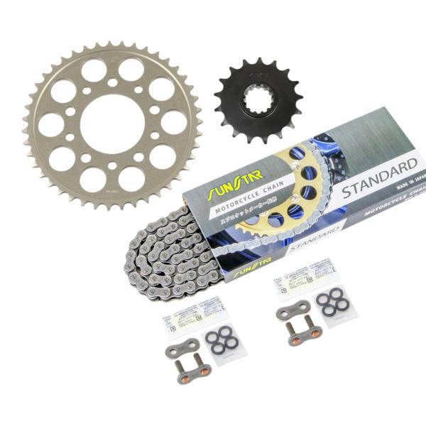 メーカー品番：KS45011適合車種：CB1000 SUPER FOUR T2[94-97]カラー：シルバータイプ：MT駆動系単位：1セット(3点入)セット内容/付属品：【セット内容】 フロント品番：410-17(17T) リア品番：RH-...