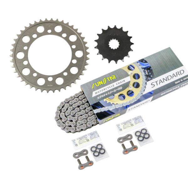 メーカー品番：KS46911適合車種：GSR750[11-16]カラー：シルバータイプ：MT駆動系単位：1セット(3点入)セット内容/付属品：【セット内容】 フロント品番：404-17(17T) リア品番：RS-109-42(42T・ジュラ...