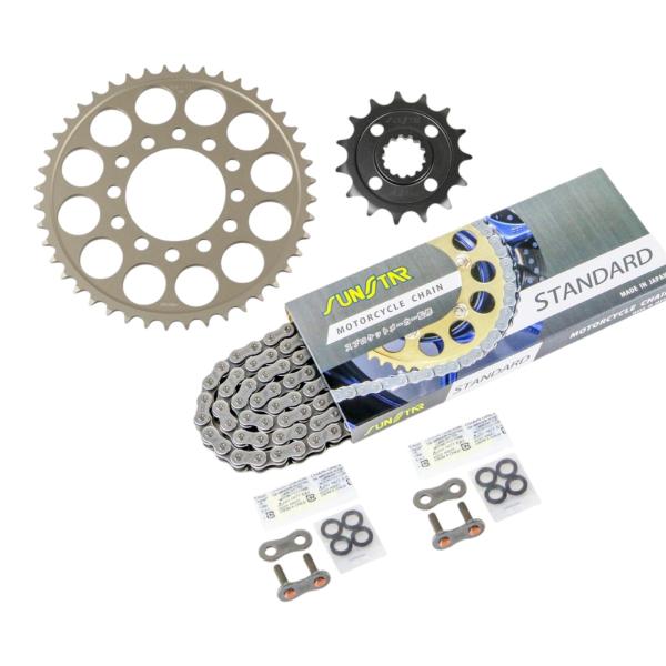 メーカー品番：KS4B911適合車種：Z900[18-24]カラー：シルバータイプ：MT駆動系単位：1セット(3点入)セット内容/付属品：【セット内容】 フロント品番：431-15(15T) リア品番：RK-111-44(44T・ジュラルミ...