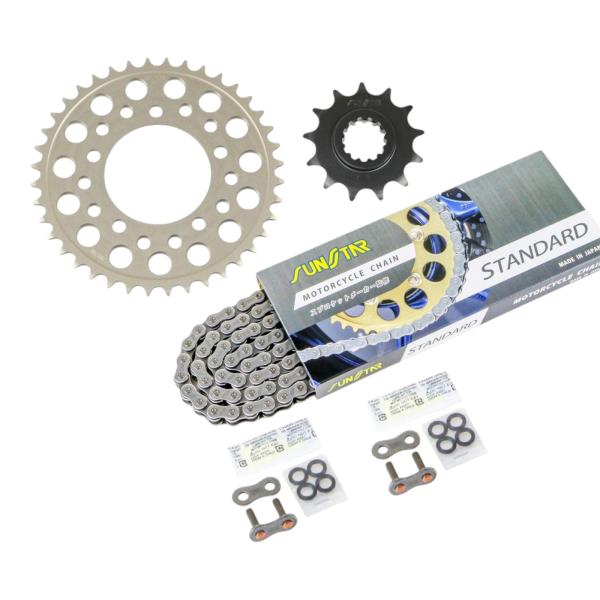 メーカー品番：KS3G201適合車種：GIXER250[20-23]｜GIXER SF250[20-23]カラー：シルバータイプ：MT駆動系単位：1セット(3点入)セット内容/付属品：【セット内容】 フロント品番：3E8-13(13T) リ...