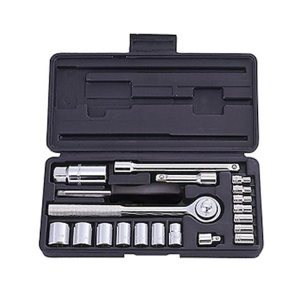 メーカー品番：501単位：1セットセット内容/付属品：■6.35mm1/4Sq.Drive 6角ソケット(ミリ規格 4、4.5、5、6、7、8、9mm)×各1 スピンナーハンドル×1  ■9.5mm3/8Sq.Drive 12角ソケット(ミ...