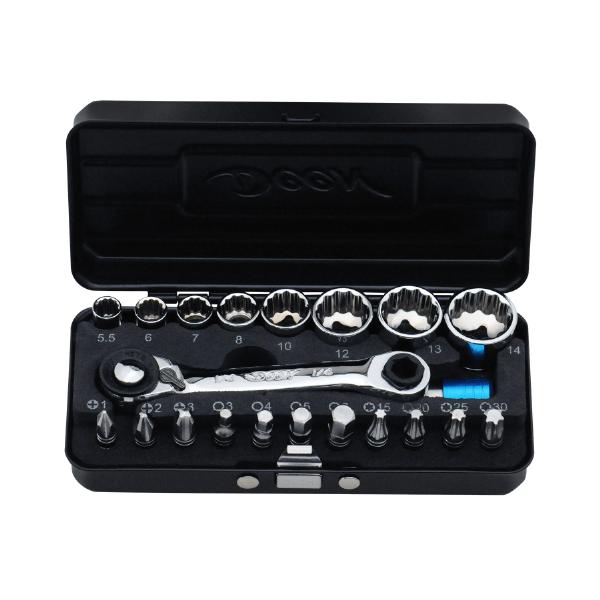 メーカー品番：DNCRBS21W商品サイズ：W：123mm×D：53mm×H：30mmセット内容/付属品：1/4sq・1/4Hビットラチェット ビットホルダー60mm 1/4sq12角ソケット：5.5、6、7、8、10、12、13、14mm...