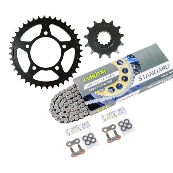 メーカー品番：KS3G205適合車種：GIXER250[20-23]｜GIXER SF250[20-23]セット内容/付属品：フロント品番：3E8-13(13T) リア品番：JS-102-40(40T・スチール) チェーン品番：SS520S...
