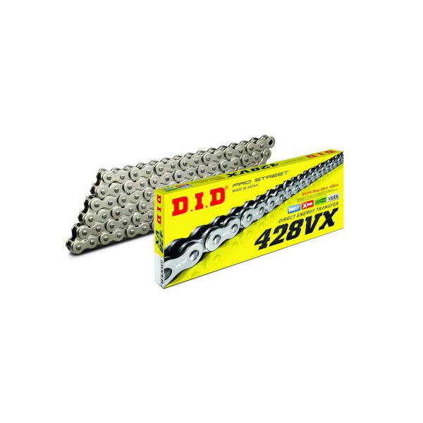 メーカー品番：DID428VX-130ZJ S&amp;Sカラー：シルバータイプ：シールチェーン(Xリング)単位：1本セット内容/付属品：付属ジョイント：カシメジョイント(ZJ)