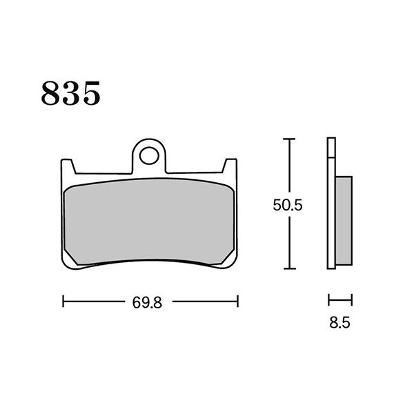 メーカー品番：835MAX適合車種：TZR250(3MA/3XV)｜XJR400R(RH02J)｜FAZER/FZ1/FZ1-S(RN21J)｜XSR900(RN46J/RN56J)｜MT09｜TRACER 9｜MT-10｜XJR1300(...