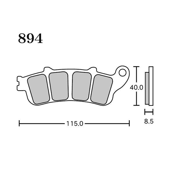 メーカー品番：894MAX適合車種：CBR1100XX ブラックバード(SC35)｜X-11(SC42)｜VFR(RC46)｜XL1000V(SD01)単位：1セットセット内容/付属品：1キャリパー分