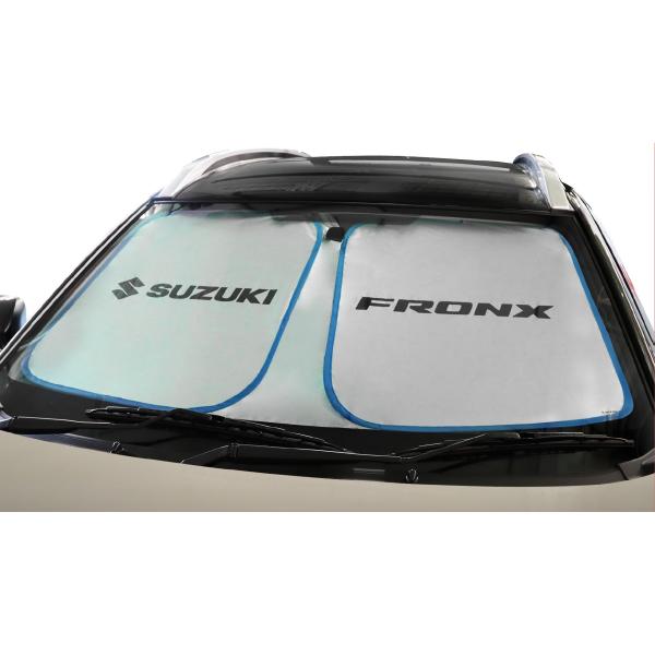 【適合車種】■車種名：SUZUKI FRONX スズキ フロンクス■適合年式：2024年10月〜現行モデル ■適合グレード：全グレード【商品内容】■セット内容：SUZUKI 海外純正 サンシェード 収納バッグ付き■カラー：シルバー x ブラ...