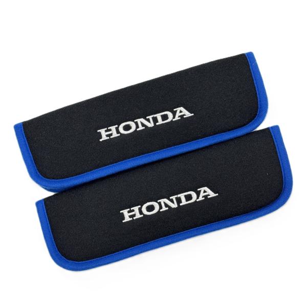 【適合車種】■車種名：ホンダ全車種■適合グレード：全グレード【商品内容】■セット内容：海外ホンダ純正 シートベルトパッド 2個セット■カラー：ブラック x ブルー■サイズ：縦 25.5cm x 横 8.3cm x 厚さ 2cm【商品説明】■...