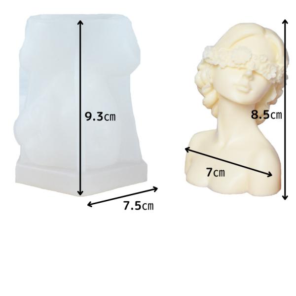 商品名：シリコンモールド　女神　像　天使　型　キャンドル　アロマストーンキャンドルやアロマストーンの作成にご利用いただけます。素材：シリコン【注意点】・海外品ですので、丁寧に検品しておりますが、神経質な方はご購入をご遠慮ください。