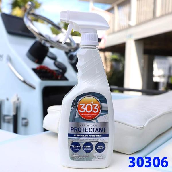 303 エアロスペースプロテクタント 30306ご注意漬潔な表面にのみ使用してください。直射日を避けて303〓オートプロテクタントを塗布し、清潔な乾いたマイクロファイバー・タオルで完全に拭き取ってください。マイクロファイバー製のフォームアプ...