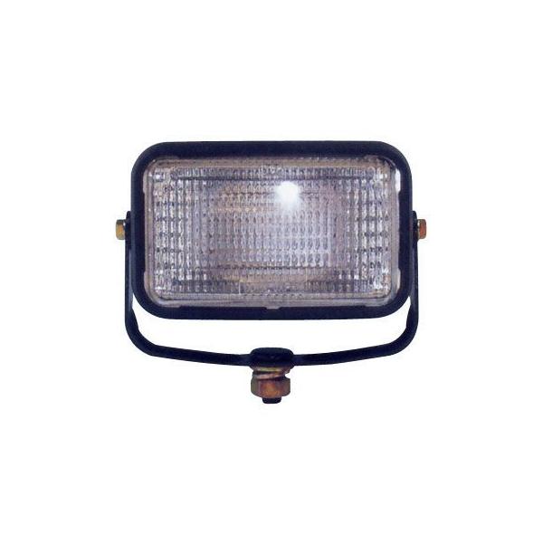 ■商品名：ワーキングランプ/作業灯　中型角Dワークランプ　24V70W ハロゲンH-3 黒樹脂製　レンズ設定あり
