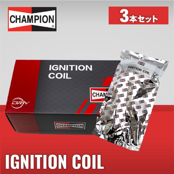 ＼1年 or １万km 保証付！ ／CHAMPION製 イグニッションコイル IC7001-5-CH 3本 1台分●適合車種ダイハツ ミライース型式：LA350S LA360S 年式：H29.5〜排気量：660cc エンジン型式：KF備考：...