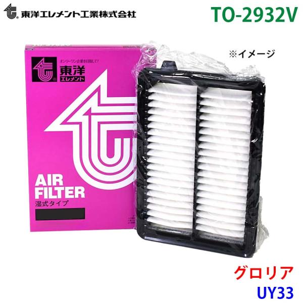 東洋エレメント エアエレメント TO-2932V適合車種車種：ニッサン グロリア型式：UY33エンジン型式：RD28年式：H07.06〜H11.06純正品番：AY120-NS023
