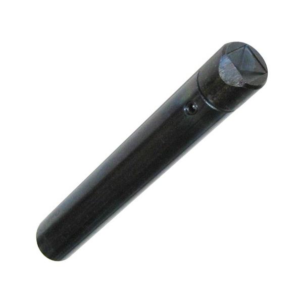 13mm辺の大きいピラミッド型（四角錐）のカシメ式スタッズを打ち込むための専用手打ち棒です