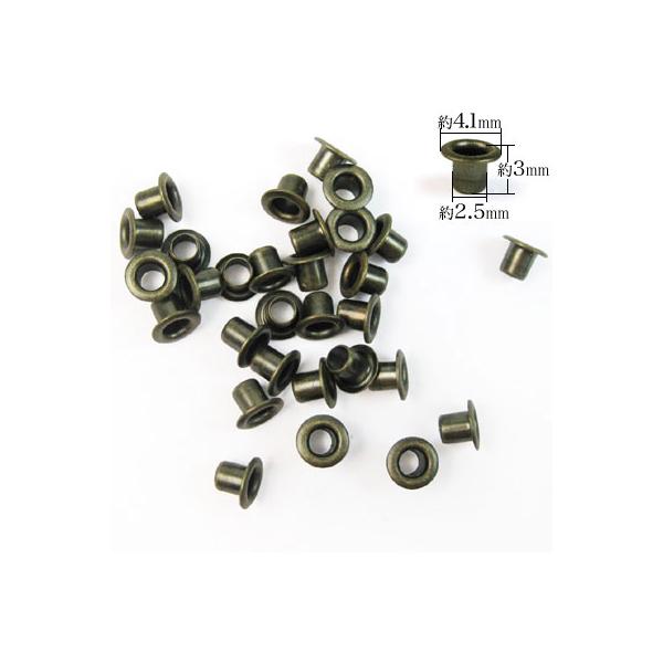 ハトメの筒の部分が直径2.5mmハトメ。金属の厚みがありますので、取付けた後の穴の内径は約2.1mmとなります。高さが3mm。真鍮製で座金は付属されません。ハトメ本体のみでお使いいただく電気ハトメです。取付対象の厚みが1mm以下のものにご使...
