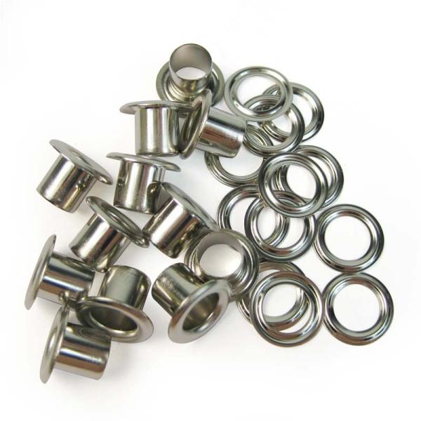 「ハトメ500足長」は、当店販売中のハトメ500の少し本体が長くなったタイプです。ハトメの寸法は、「長さ」の部分が長くなれば長くなるほど、厚いものに取付けることができます。 本製品の場合、ハトメ本体の高さが8mmで、通常のハトメ500よりも...