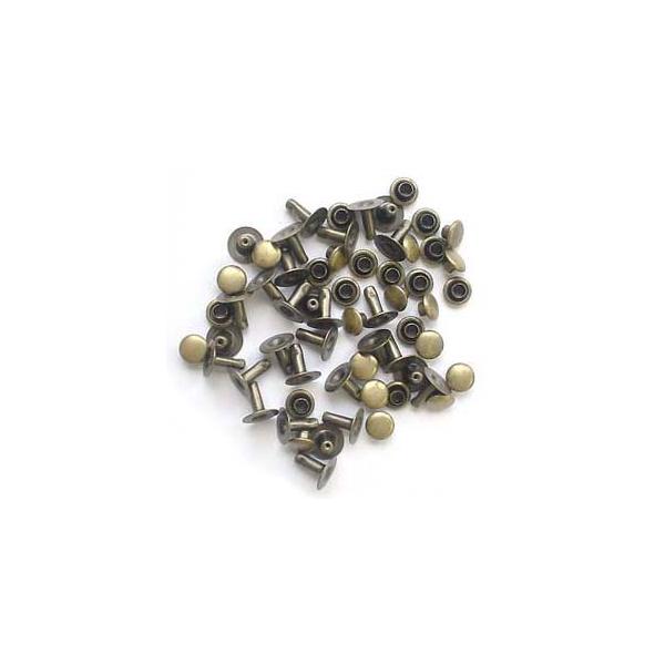 取付けた後の表面にでる丸釦の直径が約4.6mmになる「特小カシメ」です。カシメの足(オス)の長さは約5mmありますので、取付ける対象の厚みは合計3mm以下のものにお勧めしています。片面カシメですので、裏面は平たく薄く仕上がり、丸いドーナッツ...