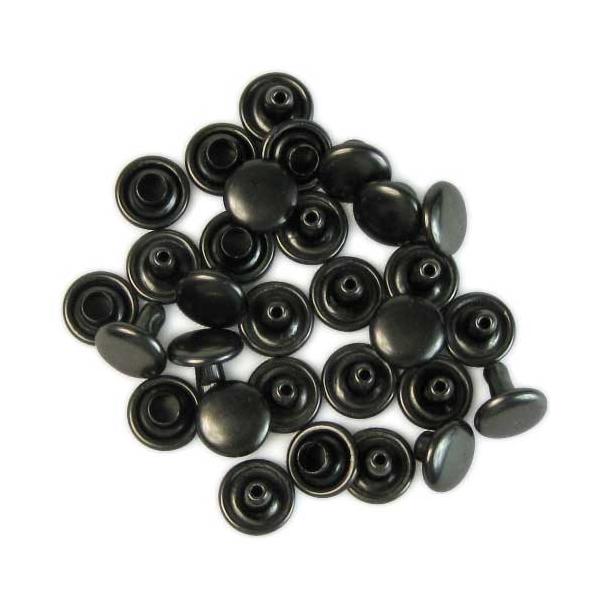 頭(メス)の直径7mm、足(オス)6mmの真鍮製の中カシメの足短です。真鍮製。両面タイプ。つけた革や布の裏側が、表と同じように綺麗に仕上ります。足軸径2.7mm。革や布の厚みが厚み3mm程度のものにお使いください。4mm以上の場合は足並タイ...