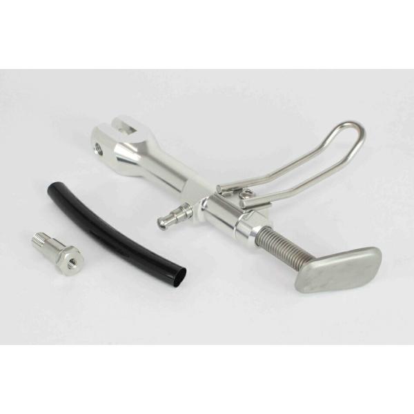 ロープロファイルタイヤやローダウン車両など幅広いカスタム車両に対応するアジャスト式サイドスタンドです。本製品はスタンドボルトを回転させることで微調整が出来、独自のカスタム車両に合わせお好みのサイドスタンド長を設定して頂けます。又、ノーマルサ...