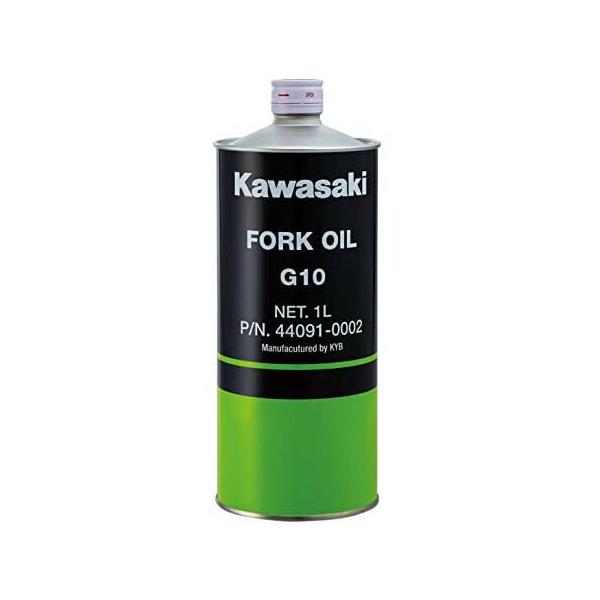 カワサキ純正フロントフォーク用オイル。主に正立フォークに適合いたします。◆オイル粘度：G10◆内容量：1リットル※マニュアル等で適合粘度をご確認の上ご使用ください。