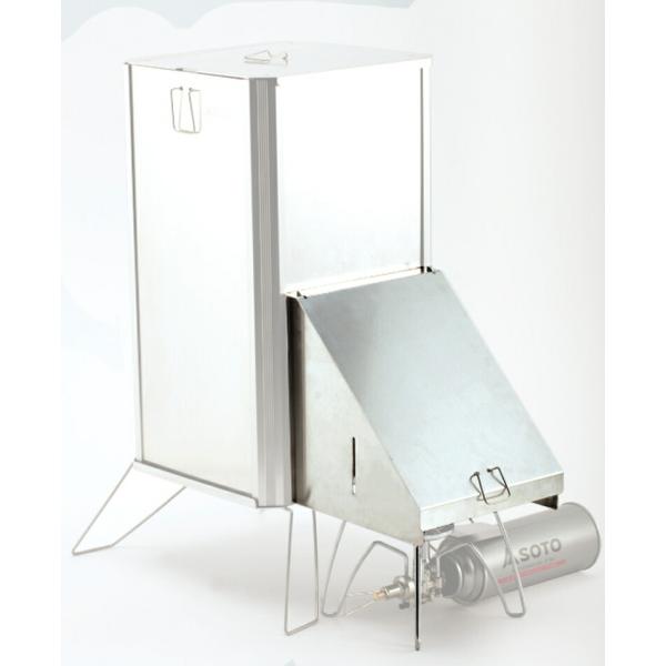 レギュレターストーブで燻製づくりが手軽にできる!2バーナー、3バーナーを使わず、場所を取らずにスモークできる！●外形寸法（たくみ香房にセット時）幅470×奥行280×高さ505mm（収納時/スモークダクトのみ）幅260×奥行210×厚さ60...