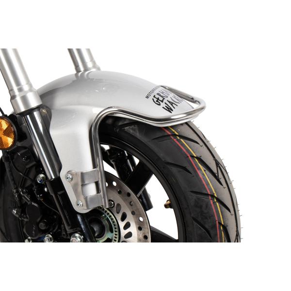 ◆適合車種DAX125('22-'23)素材： スチール色： クローム加工： 取り付けには多少の加工が必要な場合がございます。※本製品は車体の損傷を全て防ぐものではありません。