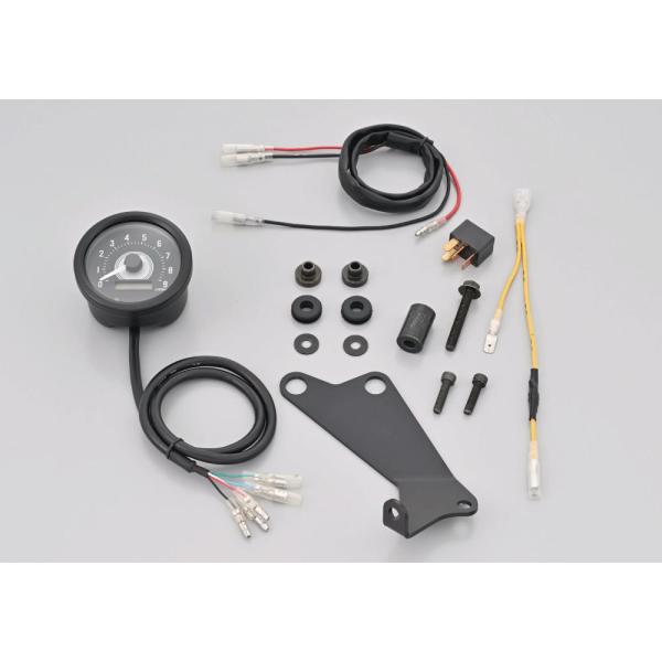 CL250/500にボルトオン装着できるVELONAφ60タコメーターキットスピードメーター左側にブラックボディのVELONAφ60タコメーターを装着できるボルトオンキット。メーター本体は実用回転域にマッチした9000rpm表示。取り付けス...
