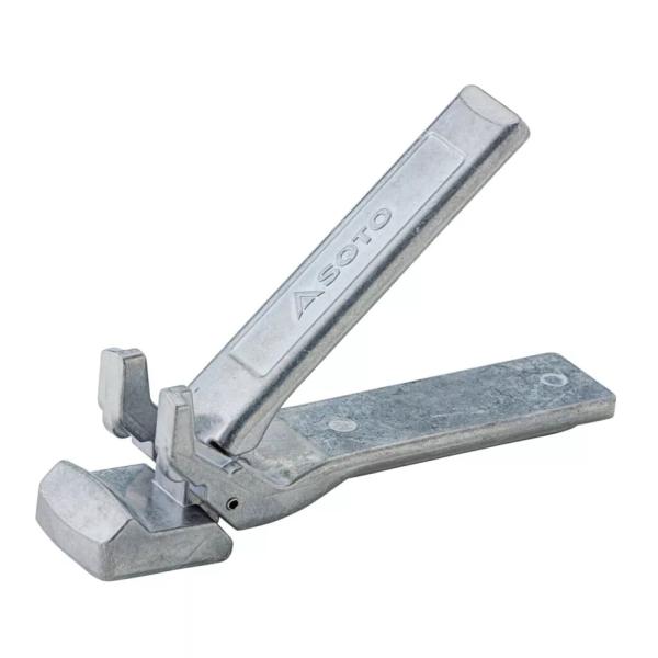 ステンレスヘビーポットGORA用リフター製品サイズ(WxDxH):135×40×35mm重量:168g材質:アルミニウム