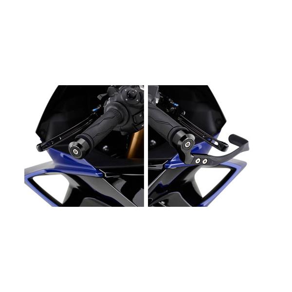 他車との接触など、意図しないブレーキレバーの入力を防ぐレバーガード。MFJレースレギュレーションでも装着が義務づけられているセーフティーパーツです。クラッチ側には同デザインのバーエンドが付属。R-DNAのレーザー刻印入りでドレスアップ目的と...