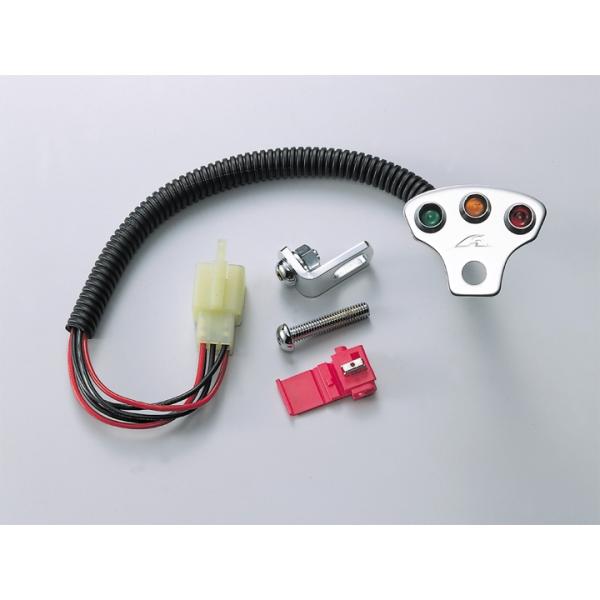 アルミ製 プレート＆L型ステー 12V防水型LEDランプ専用ハーネス付　M6・M8ボルトに取付可付属L型ステーでトップブリッジ側面にも取付可能