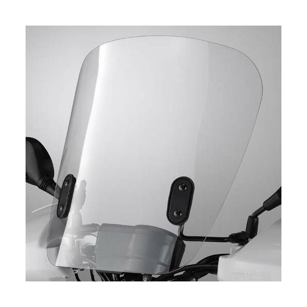 ヤマハ GEAR用 ワイズギア製ウインドシールド。冷たい風からライダーを守ります。◆適合車種：YAMAHA GEAR（4サイクル）◆材質：ポリカーボネイト◆板厚：2.5mm◆サイズ：縦440mm ×横486mm