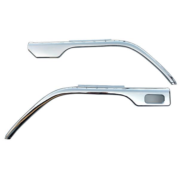 三菱ふそう NEW キャンター メッキ フェンダー ワイド 標準 高床用 ニューキャンター 左右 セットです。【適合車種】三菱ふそう 2t NEWキャンター標準車/高床車用平成5年11月〜平成14年6月※低床車・4WD車は取付不可※助手席側...