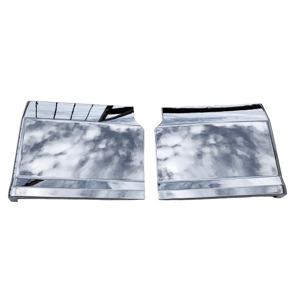 いすゞ ファイブスターギガ メッキ サイド パネル ステップ無し用 リア フェンダー 左右 セットです。メッキの寝台下のフェンダー パネル になります。サイドビューに重厚感を演出致します。■適合車種・メーカー：いすゞ・車種：ファイブスター ...