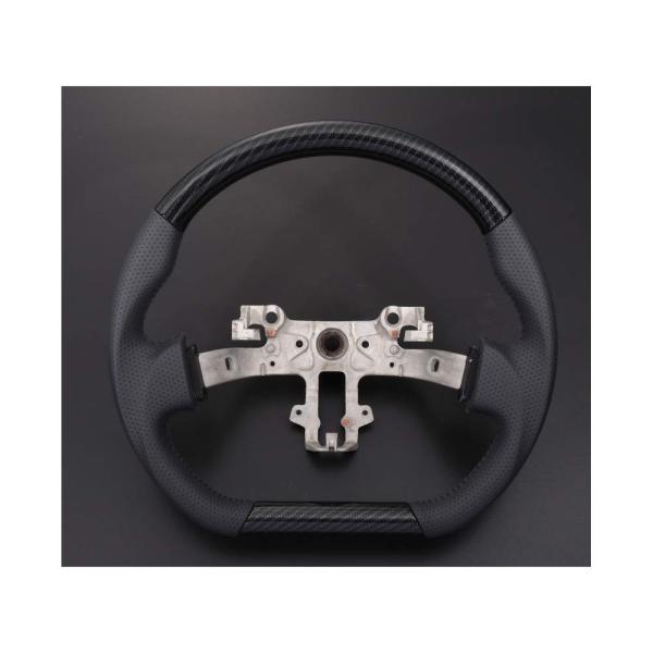 ステアリング エブリィ DA17V ガングリップ キャリイ CARRY DA16T D型 ハンドル 純正交換 ブラックカーボン調です。適合車種：スズキ エブリィバン DA17V / キャリイ DS16T/日産 NV100 クリッパー (バン...