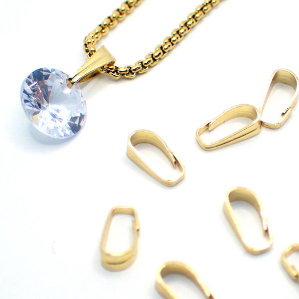 ポイント利用【商品仕様】・サイズ：小約6mm×2mm,中約7mm×2.4mm,大約9mm×3.5mm,使用可能穴1mm※ある程度の個体差がございます。何卒ご了承くださいませ。・カラー：ゴールド・個数：10個・素材：ステンレス304(※必ずし...