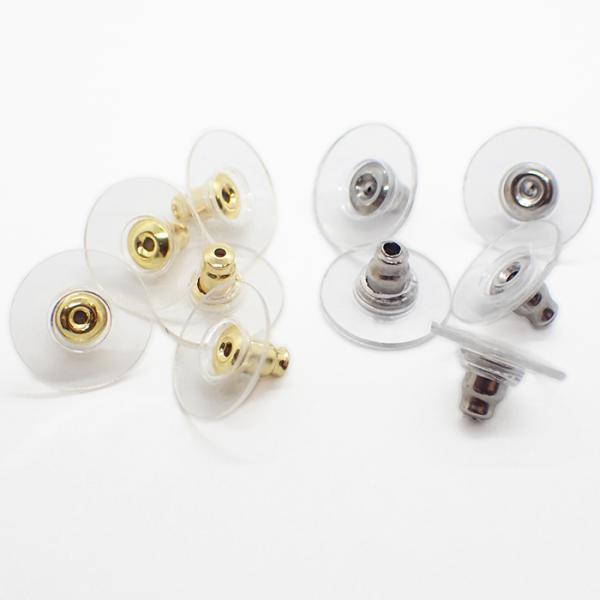 ポイント利用【商品説明】樹脂プレート付きのステンレス製スタッドピアス用キャッチです。トレンドの大きめピアス用キャッチ☆耳たぶで支えきれず下向きになりがちな重たいピアスも樹脂プレートが裏側を支えてくれるのできれいに着けることができます♪※スタ...