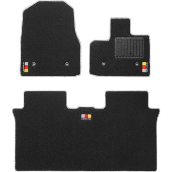 商品名：SPORTS MAT / フロアマットメーカー：ホンダ車名：Super-ONE型式：JG6-100〜年式：2026年5月〜エンジン型式：MCF7適合情報：EV・FF スーパーワン商品構成：フロント／リア3枚セットサイズ：カラー：ブラ...