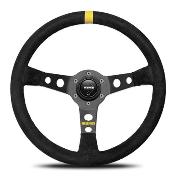 商品名：ULTRA SERIES MOMO STEERING WHEEL MOD.07 BLACK SUEDE モモ ステアリング・ホイール モデル07 ブラックスエードサイズ（外径）：348mmサイズ（Dish / グリップ）：70mmグ...