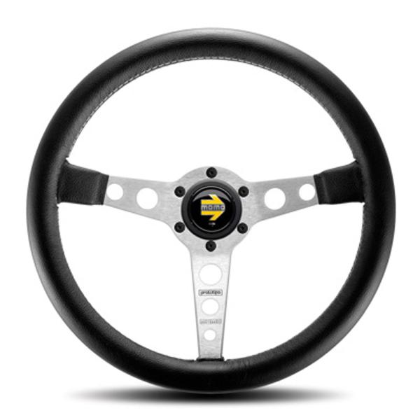 商品名：ULTRA SERIES MOMO STEERING WHEEL PROTOTIPO SILVER モモ ステアリング・ホイール プロトタイプ シルバースポークサイズ（外径）：347mmサイズ（Dish / グリップ）：43mmグリ...