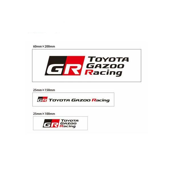 商品名：TOYOTA GAZOO Racing トヨタガズーレーシング TGR collection オフィシャルグッズ ステッカー 3枚セットサイズ：60mm × 200mm、25mm × 150mm、25mm × 100mmカラー：ホワ...