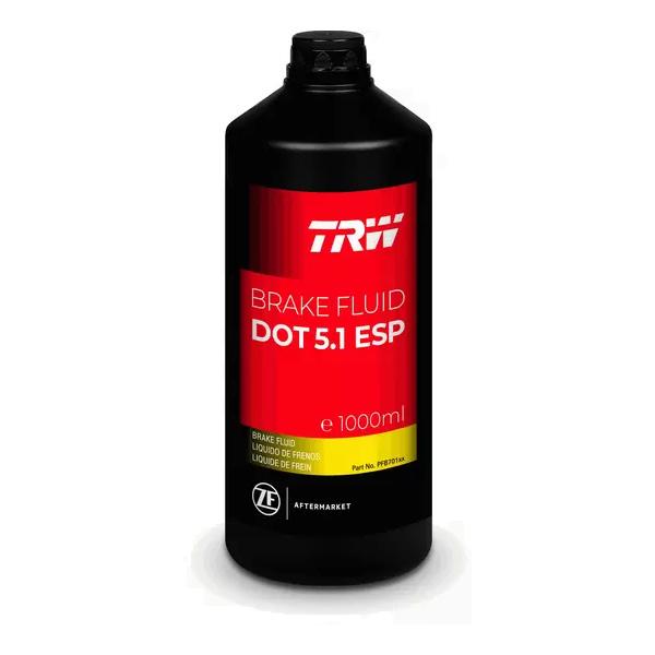 商品名：TRW Brake Fluid DOT5.1ESP ティー・アール・ダブリュー ブレーキ フルード ZF TRWDOT規格：DOT5.1ESPドライ沸点：260℃ウェット沸点：180℃容量：1L商品コード：PFB701CE