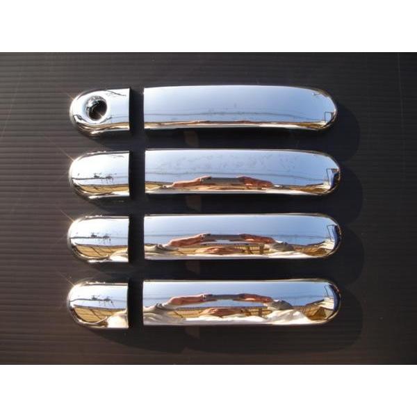 ★新品、未使用クロームメッキドアハンドルカバーになります。★適合車種：・ノートE11・ティーダC11・ティーダラティオC11・キューブZ11・キューブキュービックZ11・マーチK12・ウイングロードY12★備考：マイナーチェンジや、グレード...