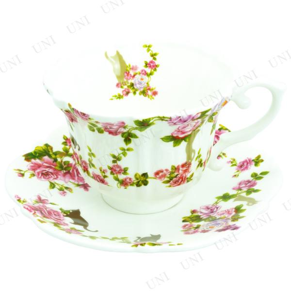 柔らかく優美な花柄が印象的なカップ＆ソーサーです。美しいフォルムデザインも魅力的。落ち着いた乳白色と滑らかな質感が特徴のボーンチャイナを使用。華やかで素敵なティータイムを演出します。普段使いはもちろん、来客用にも最適です【キーワード】ティー...